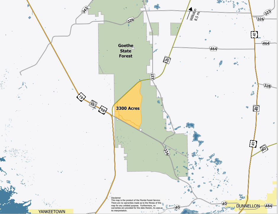 Florida Forest Service plans 3,300-acre prescribed burn in Levy County ...