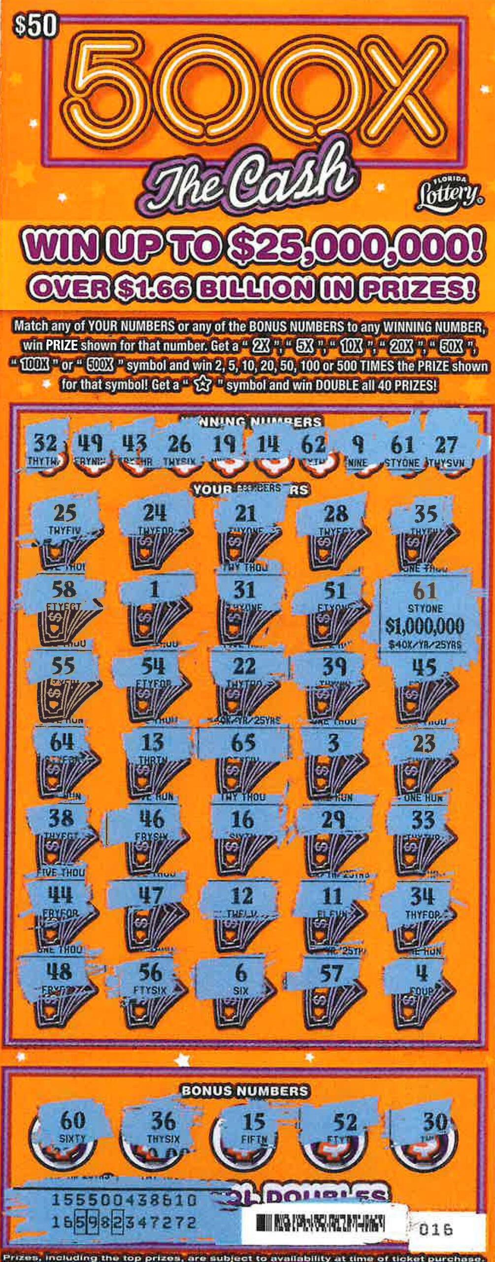 Citrus county resident hits jackpot with $1 million lottery scratch-off ...