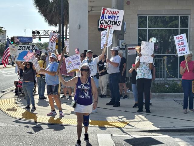 No Kings rally draws crowd to Ocala Downtown Square Saturday morning | PHOTOS - 352today